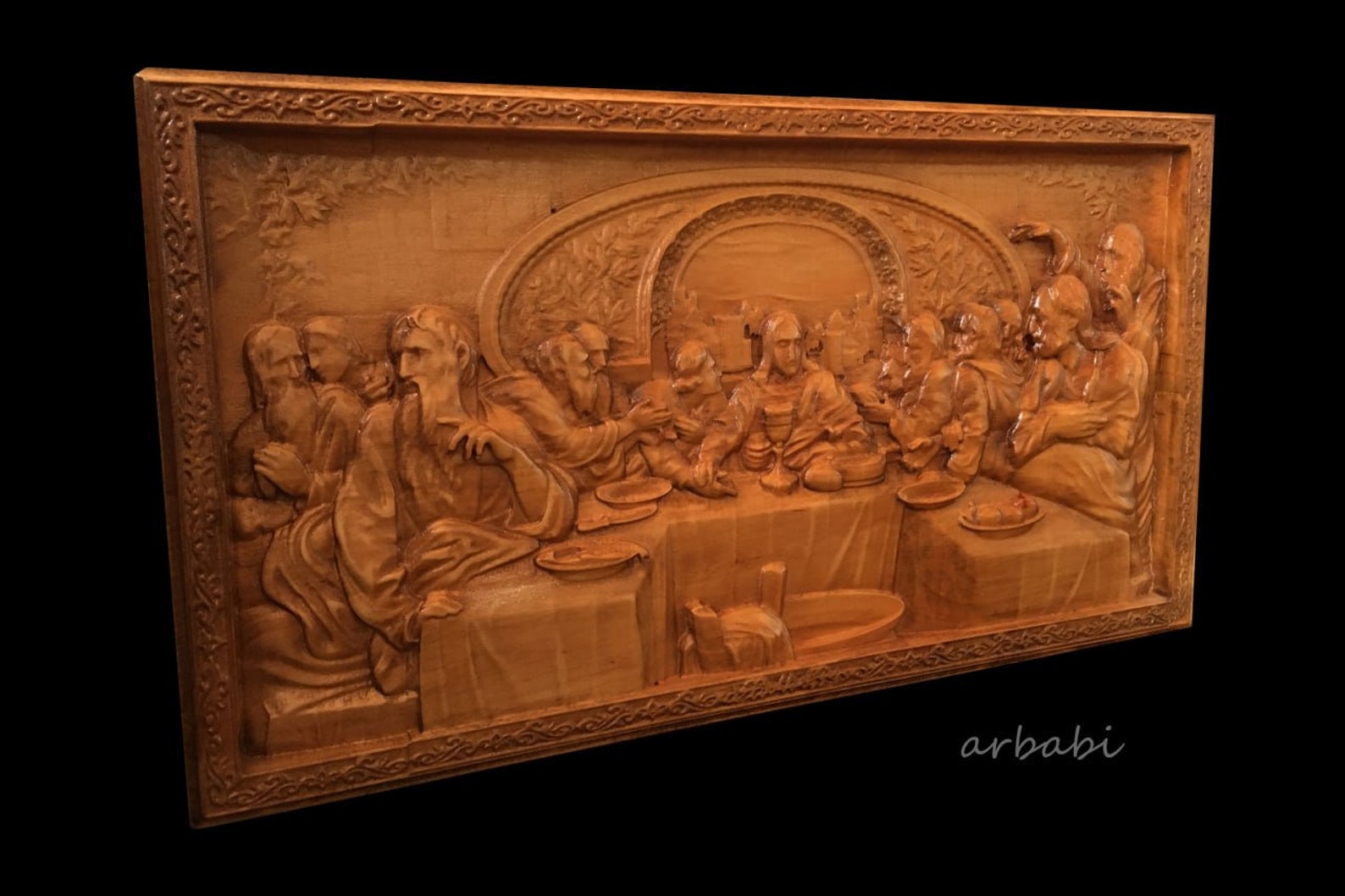 Last Supper Wood Carving Wood Wall Art New Home Gift, Home Decoration ...