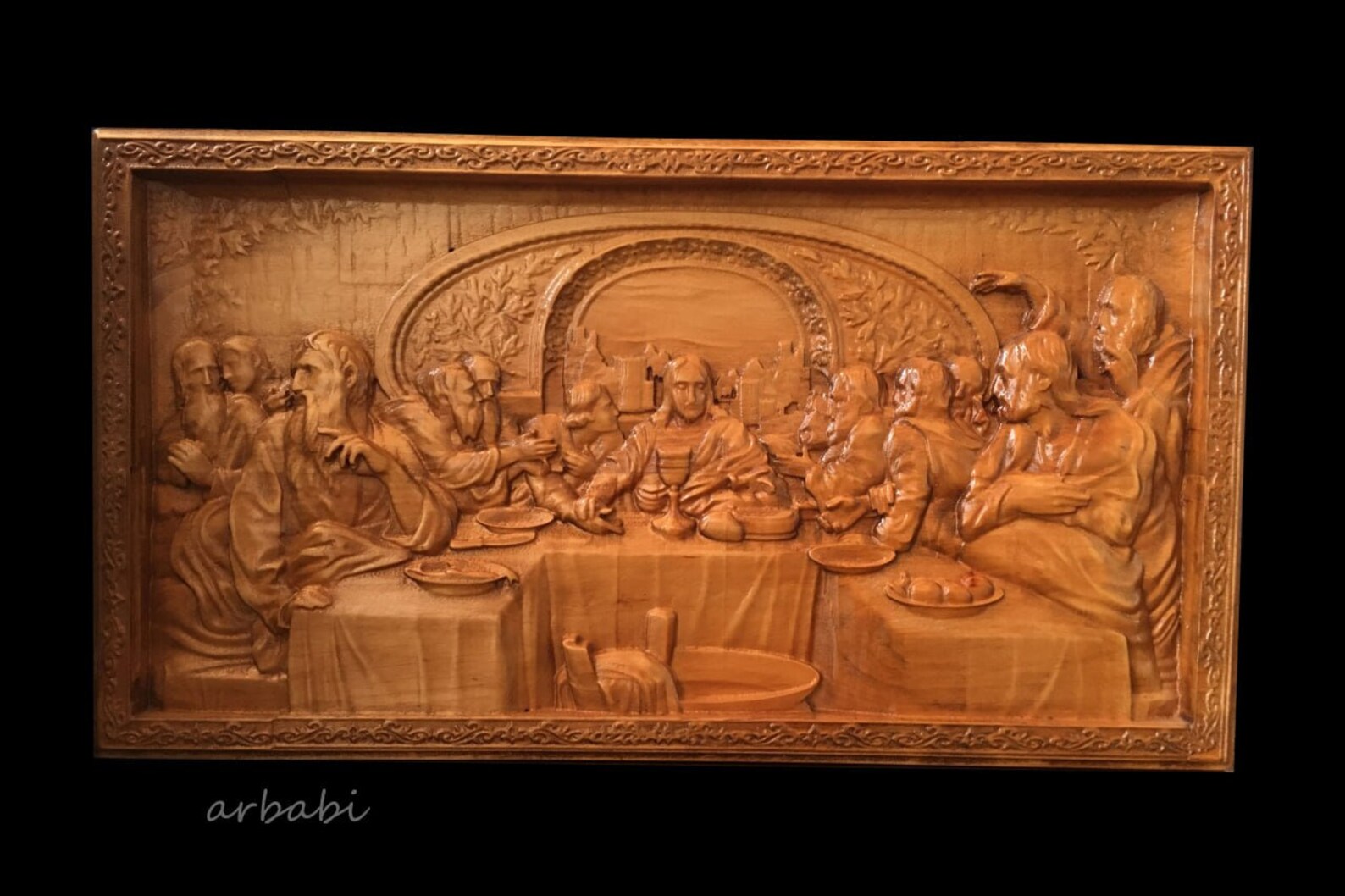 Last Supper Wood Carving Wood Wall Art New Home Gift, Home Decoration ...