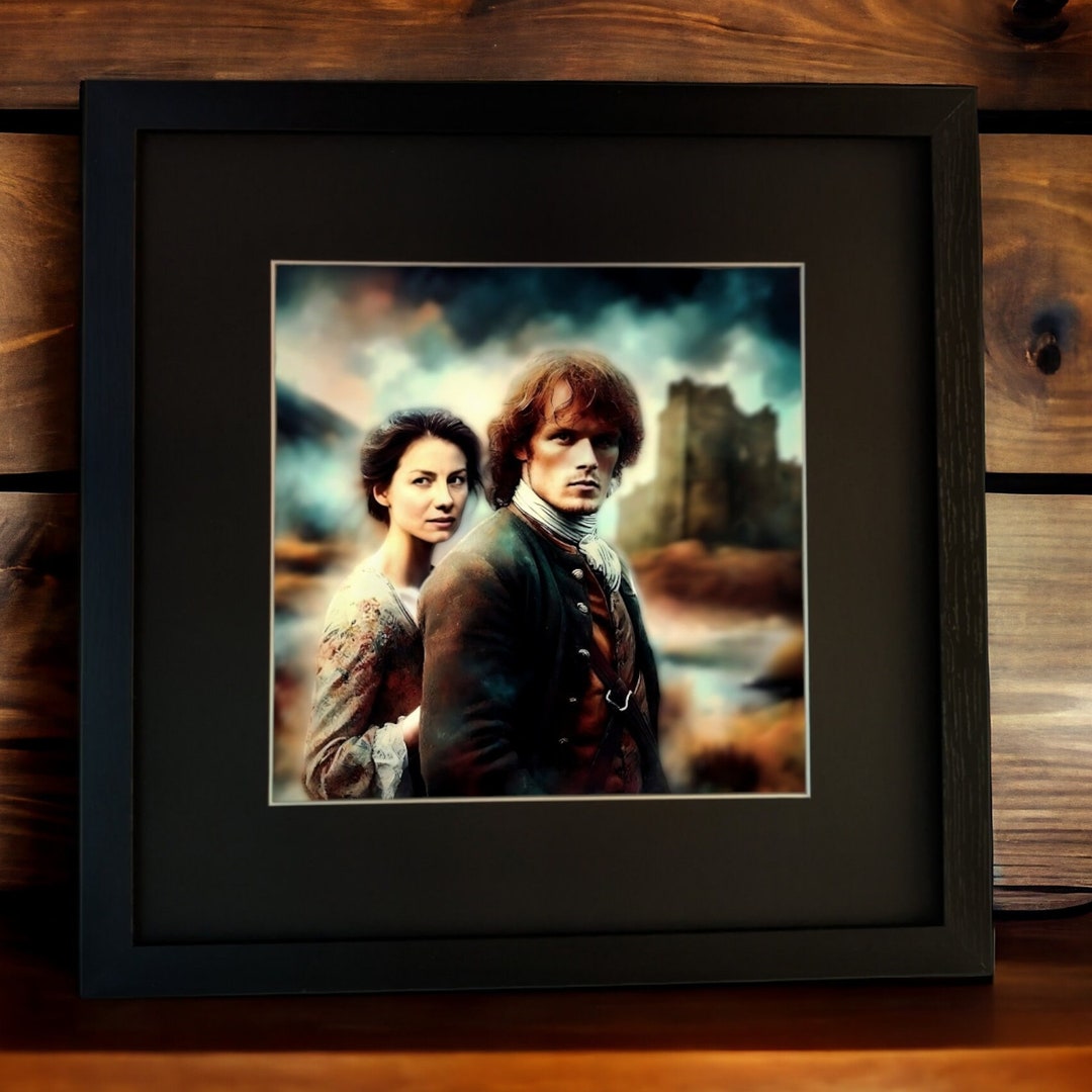 Outlander Wall Art Print, Gift, Room Decor Jamie and Claire at Castle ...