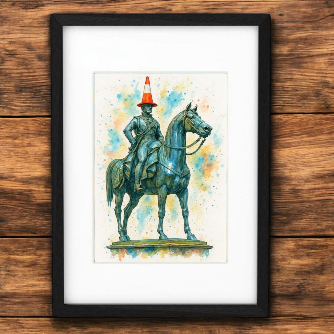 Glasgow Framed Print: Duke of Wellington Statue - Scottish Art - Etsy UK