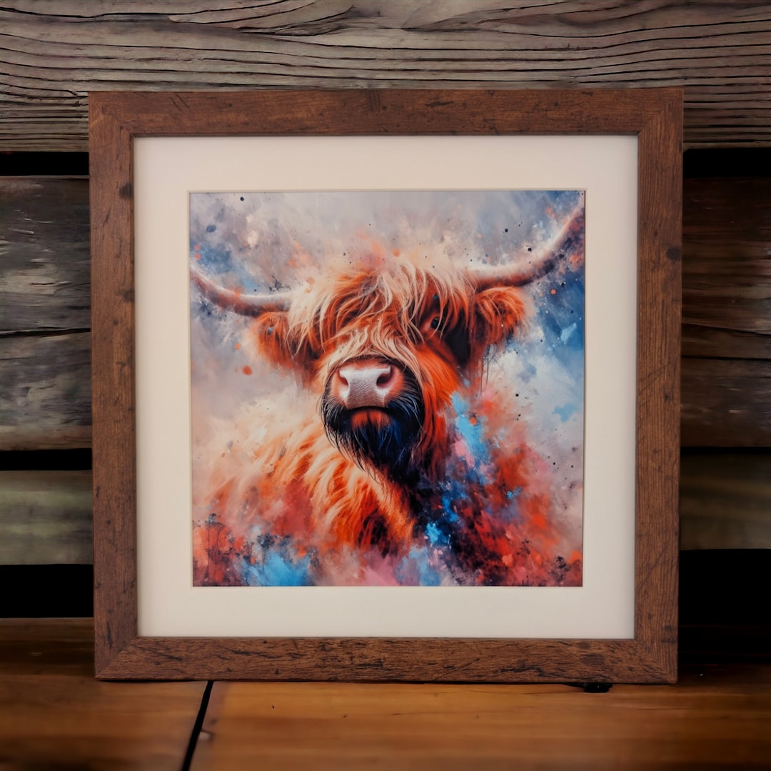 Print Only - Highland Cow Print - Big Angus Photoshoot 20cmx20cm ...
