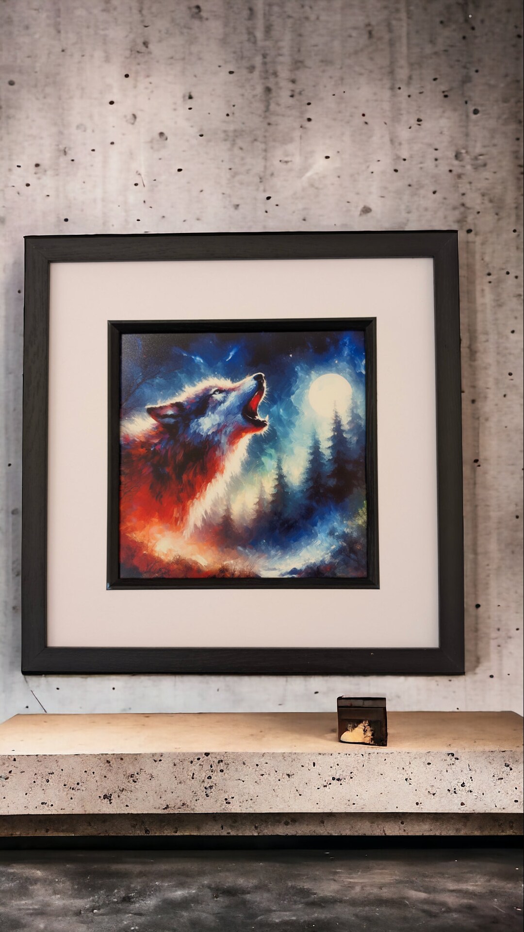 Framed Wolf Wall Art Print, Room Decor - When Wolves Roamed the Glens ...