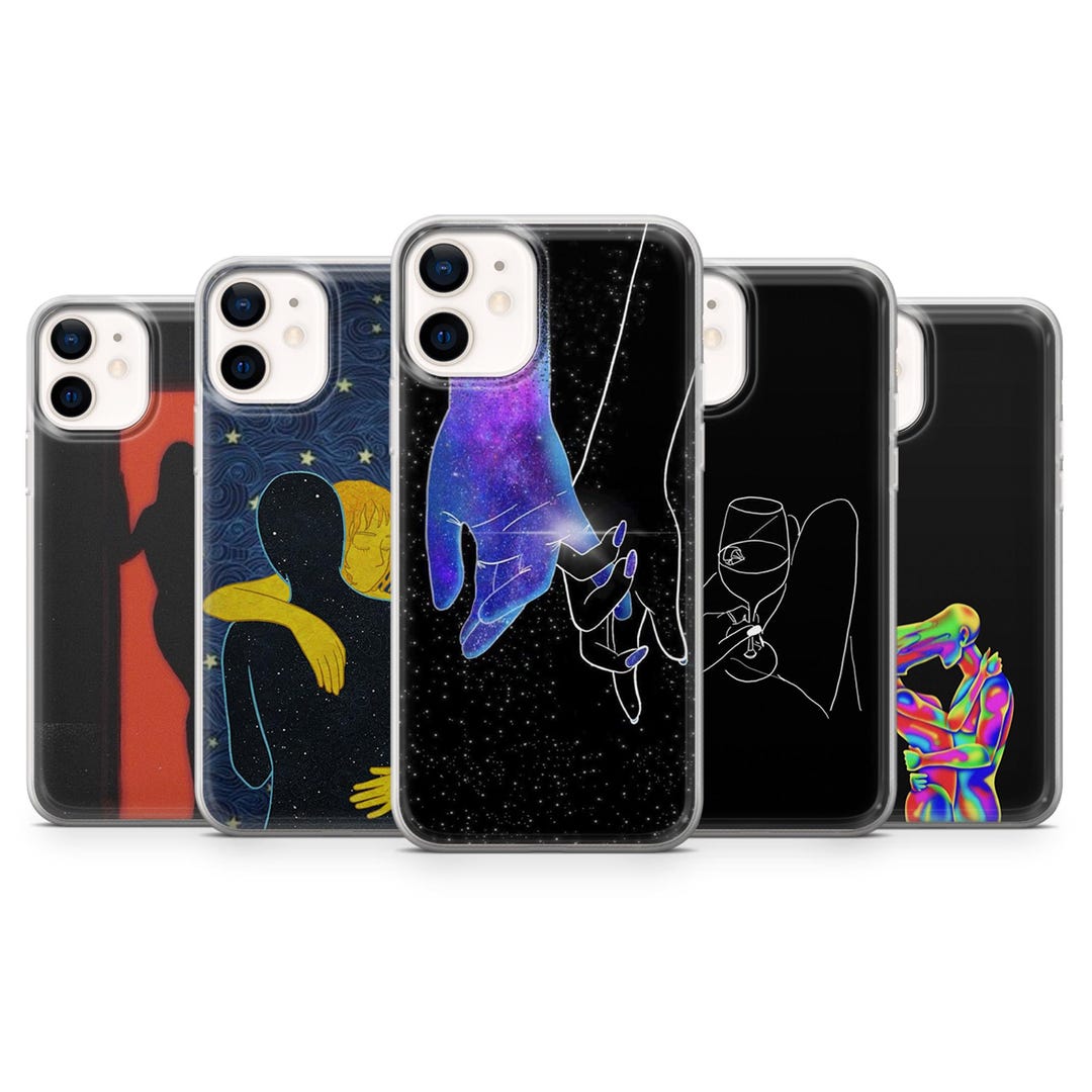Erotic Phone Case Couple Soulmate Cover for iPhone 16,15,14, 13, 12 ...