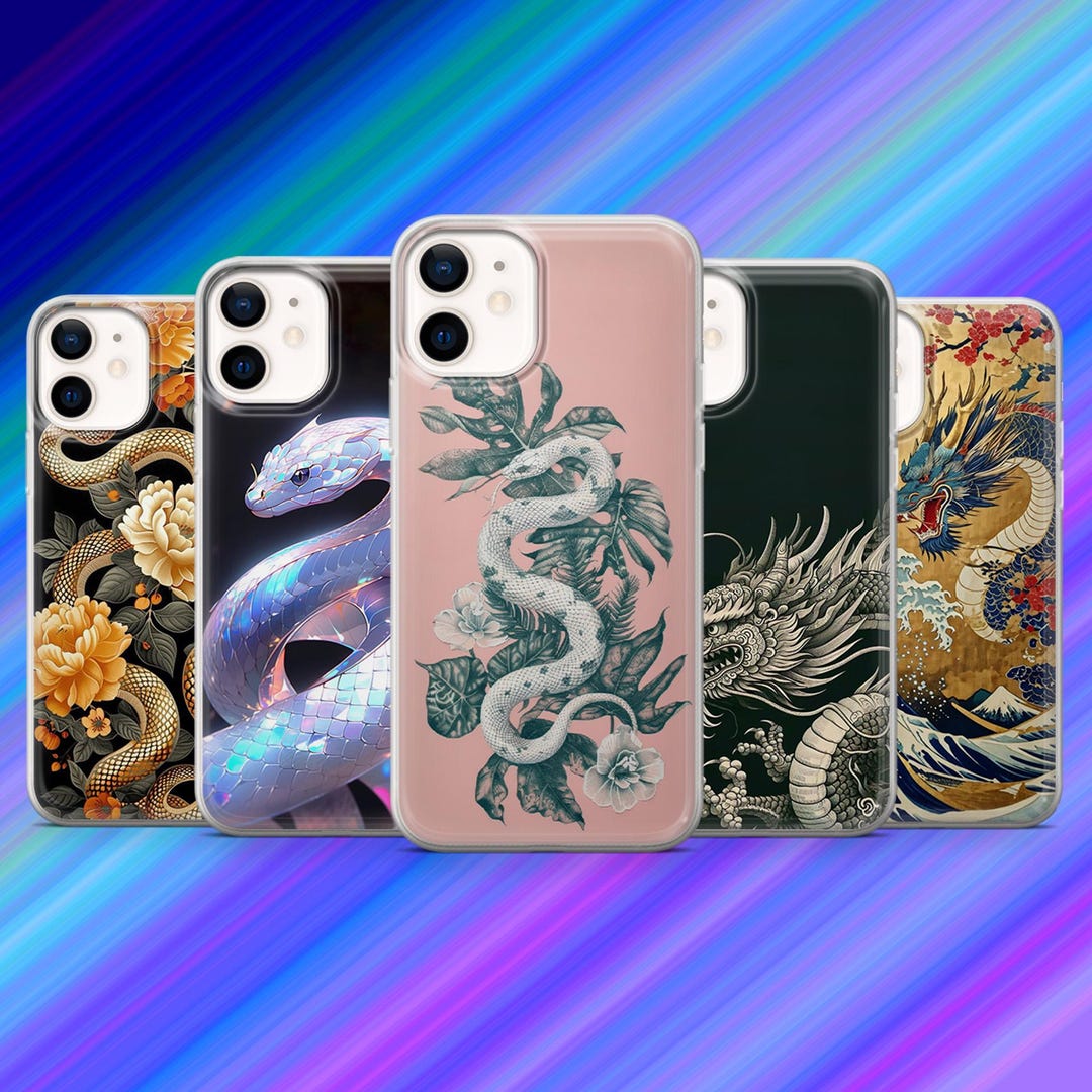 Snake Year Phone Case Cobra Aesthetic Bearded Dragon for iPhone 16,15 ...