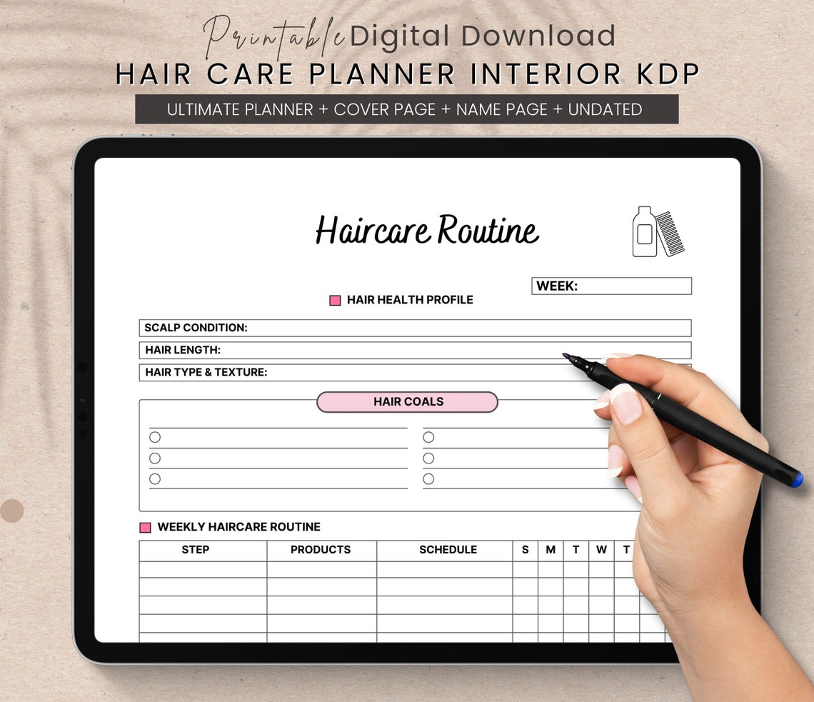 Hair Care Planner Editable Templates, Printable Monthly Budget, Monthly ...