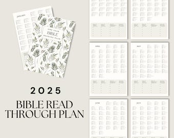 Printable Bible Reading Plan - Etsy