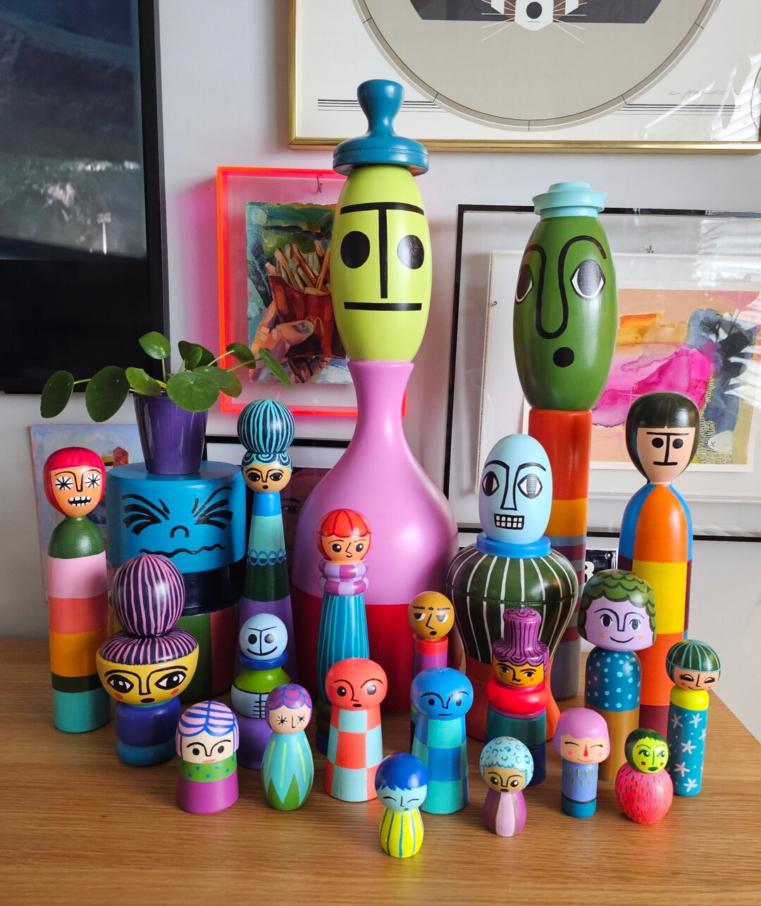 Stu Large Wood Doll Sculpture - Etsy