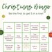 Christmas Family Bingo Card Game, Family Adult and Kids Holiday ...