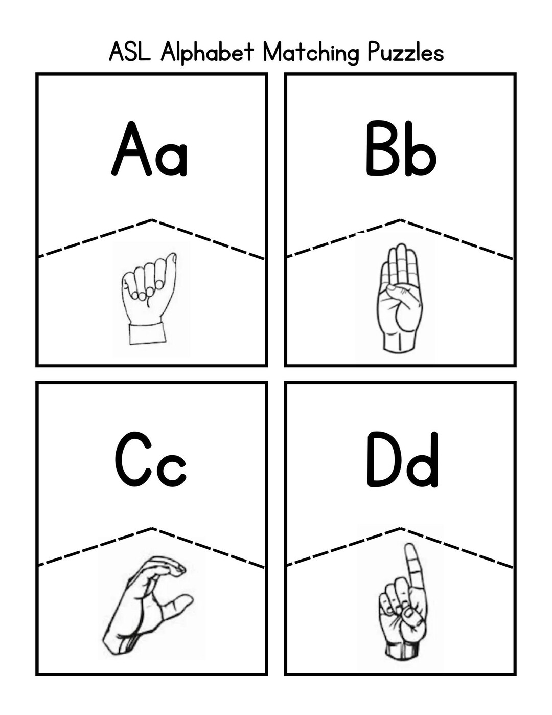 ASL Alphabet Puzzle - Etsy