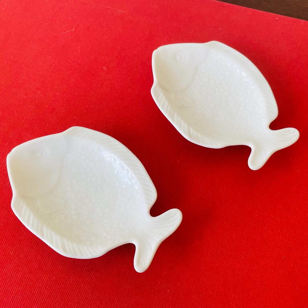 1950s AK Kaiser Fish Dishes | Vintage German Porcelain Trinket Set ...