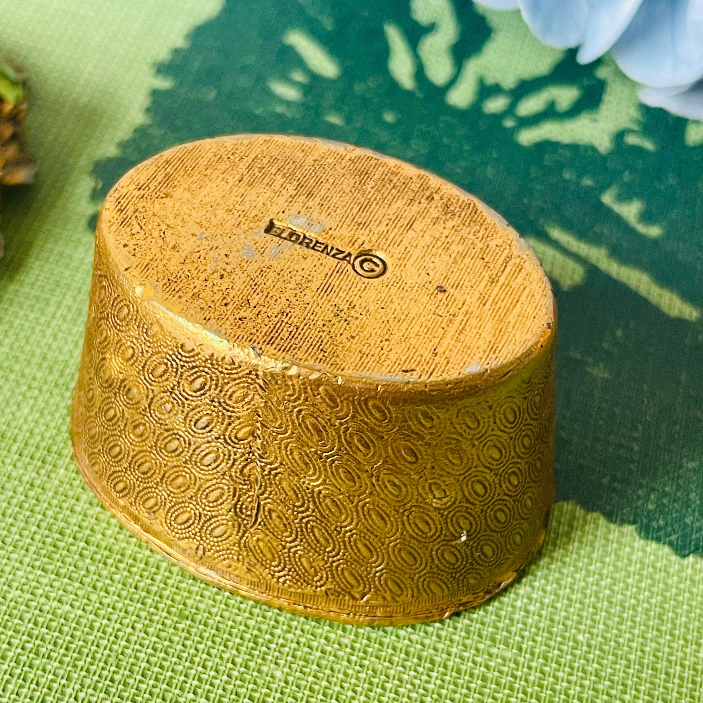 Vintage Florenza Crystal & Pearl Gold Floral Trinket Box 1960s - Etsy