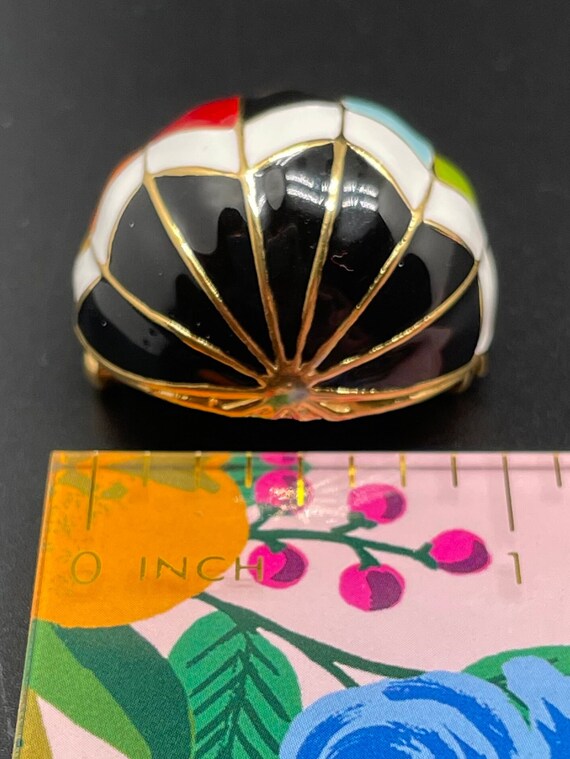 PS Co Gold & Multicolored Enamel Hot Air Balloon Broo… - Gem