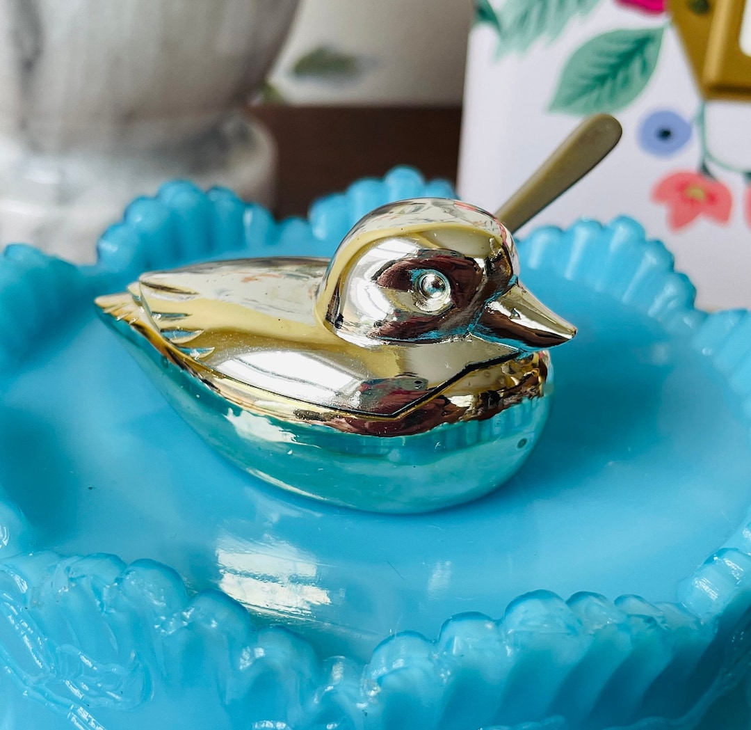 Vintage Wm. Rogers Duck Salt Cellar | 1950s Silver Plated Tableware ...