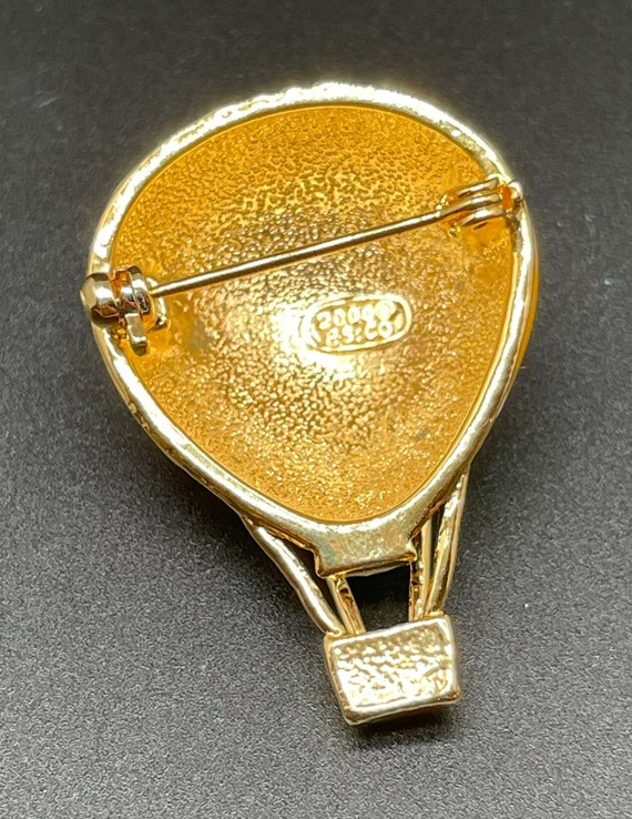 PS Co Gold & Multicolored Enamel Hot Air Balloon Broo… - Gem