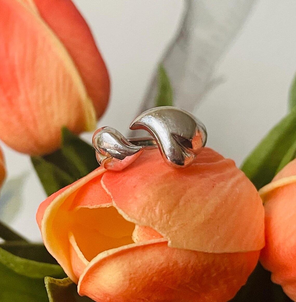 Vintage Avon Heart Ring: Silver Tone Open Wrap, Size 5.25 - Etsy