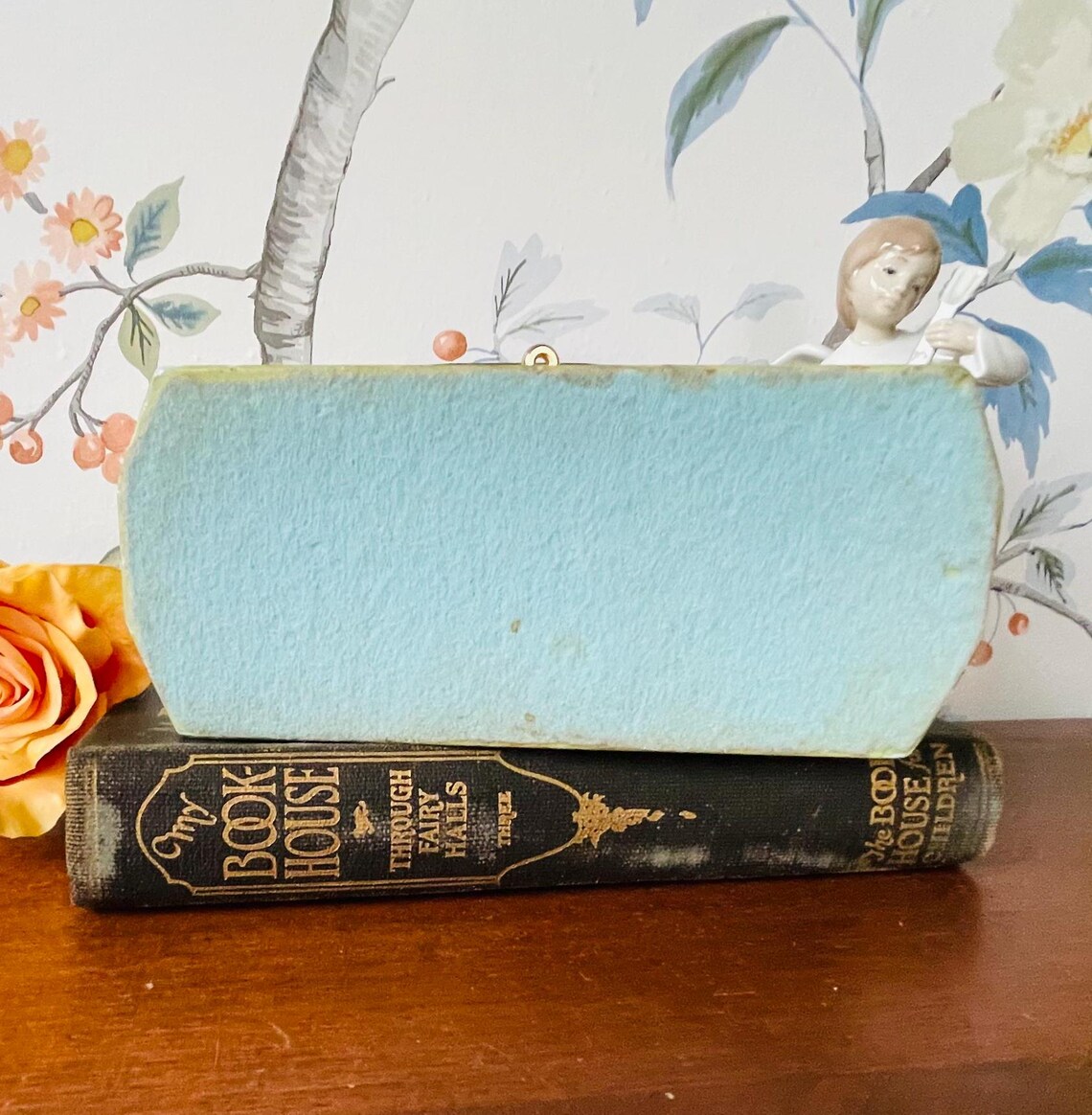 Vintage 1950s Box Purse | Folk Dance Novelty Handbag | Painted Wooden ...