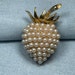 Vintage Pell Gold & Pearl Strawberry Brooch 1950s - Etsy