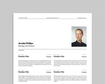 Indesign Resume Template, Professional Modern Resume Template, Word ...