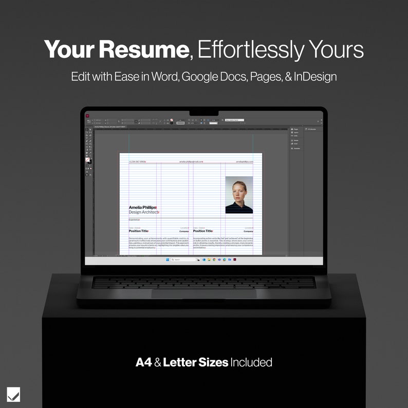 Indesign Resume Template, Professional Modern Resume Template, Word ...