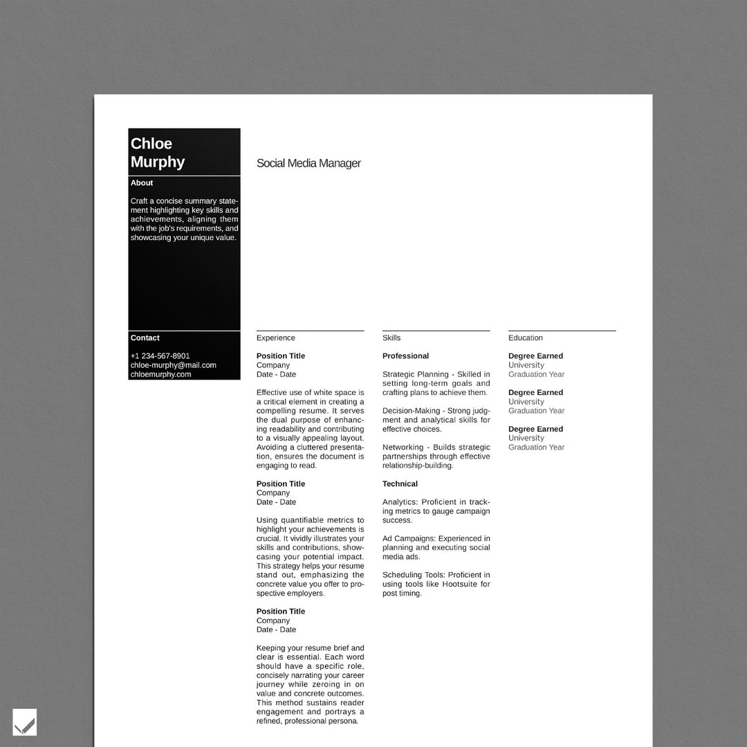 Indesign Resume Template, Professional Modern Resume Template, Word ...