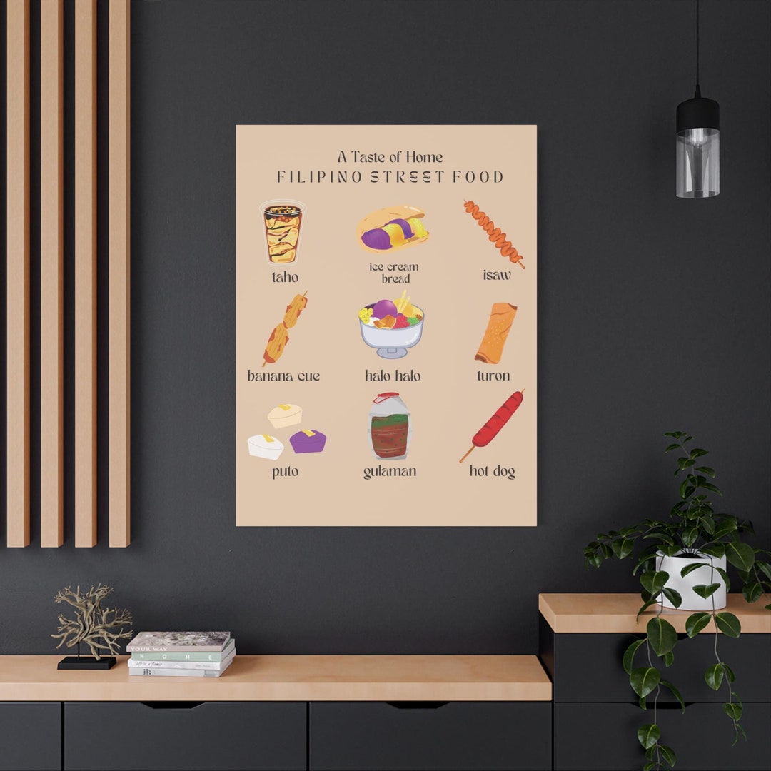 Filipino Street Food Art Gift Pinoy Foodie Philippines Restaurant Decor ...