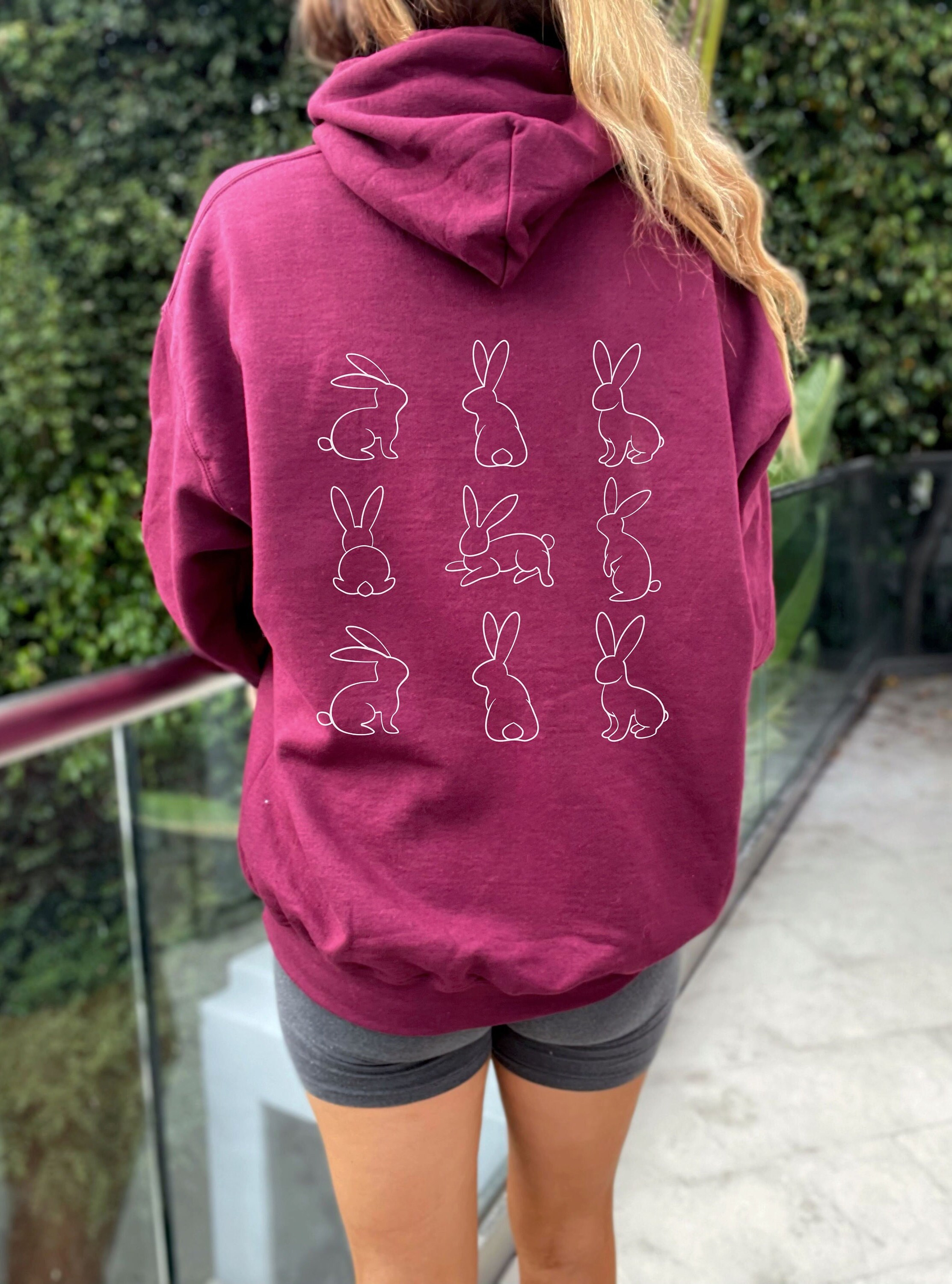 Rabbit Hoodie Bunny Hoodie Granola Girl Gift Cottagecore Sweatshirt ...