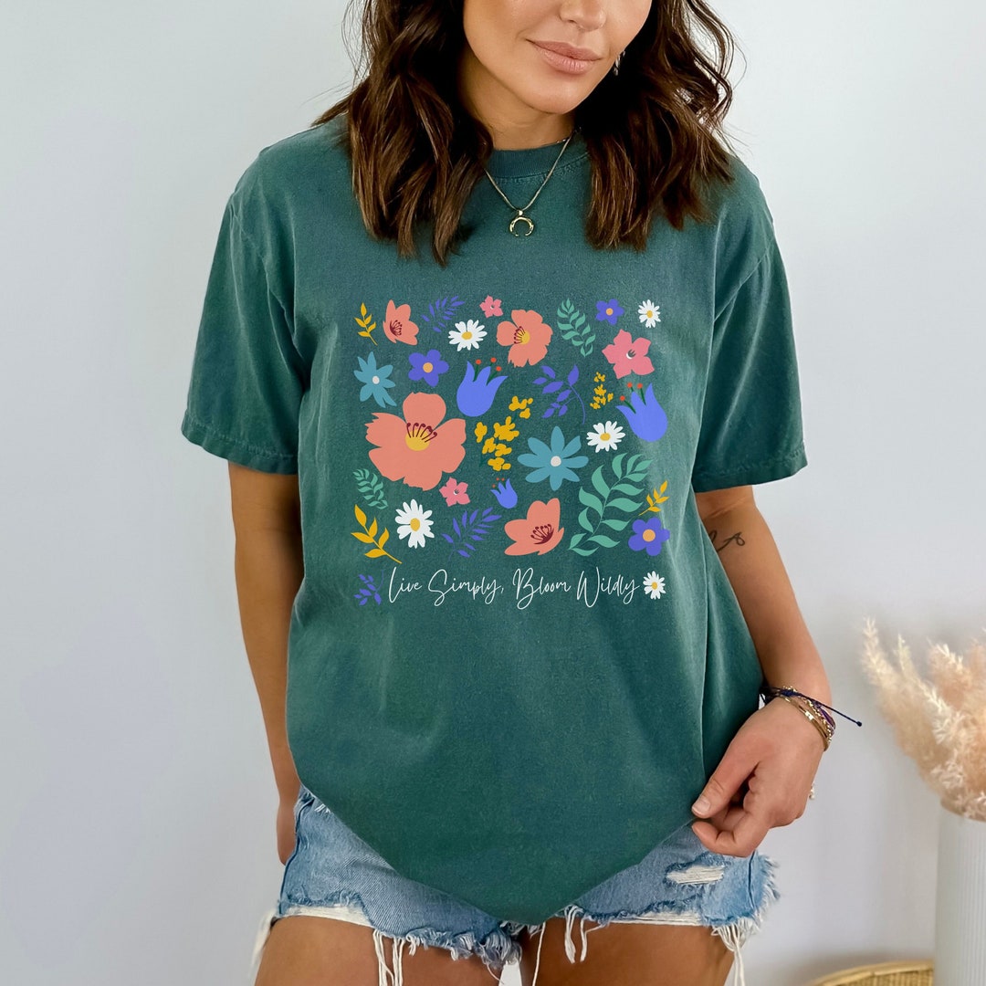 Spring Shirt Granola Girl Plant Lady Shirt Hello Spring Florist Shirt ...