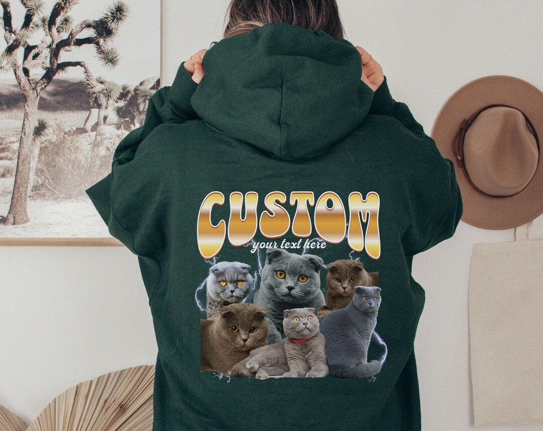 Custom Pet Bootleg Hoodie Personalized Pet Gift Custom Retro Pet Shirt ...