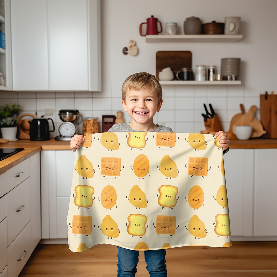 Cute Bread Blanket for Kids Plush Blanket for Bread Lover Blanket for ...