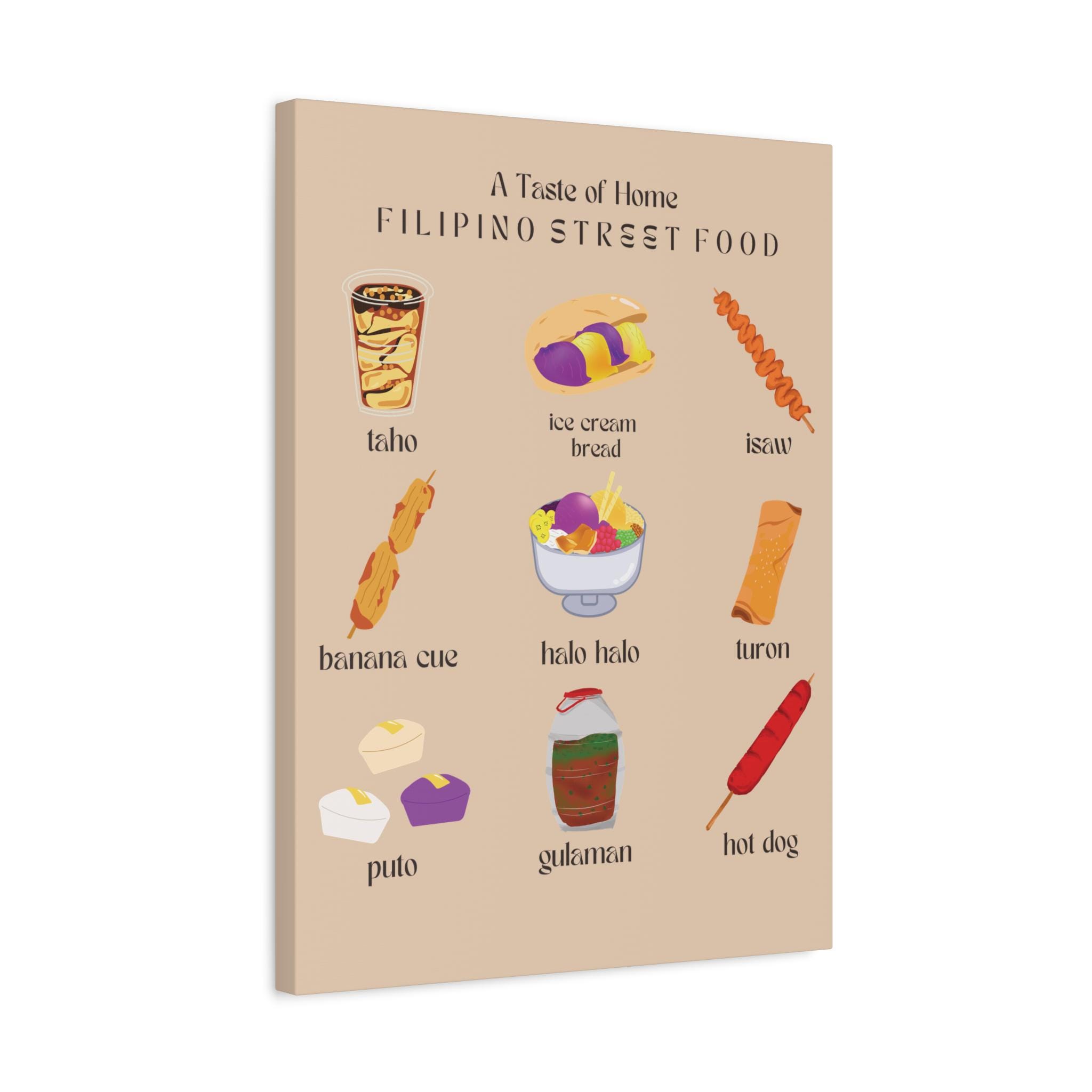 Filipino Street Food Art Gift Pinoy Foodie Philippines Restaurant Decor ...
