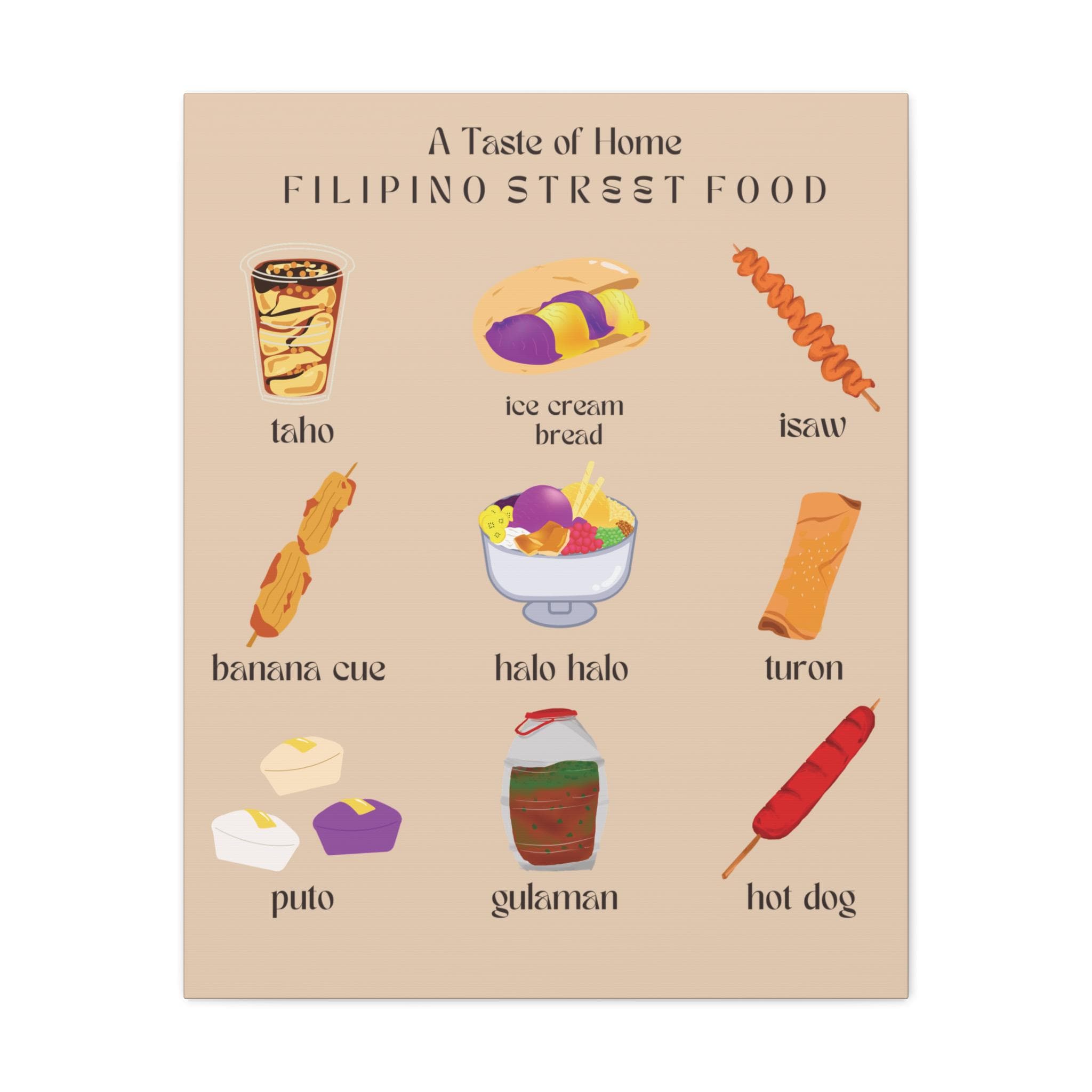 Filipino Street Food Art Gift Pinoy Foodie Philippines Restaurant Decor ...