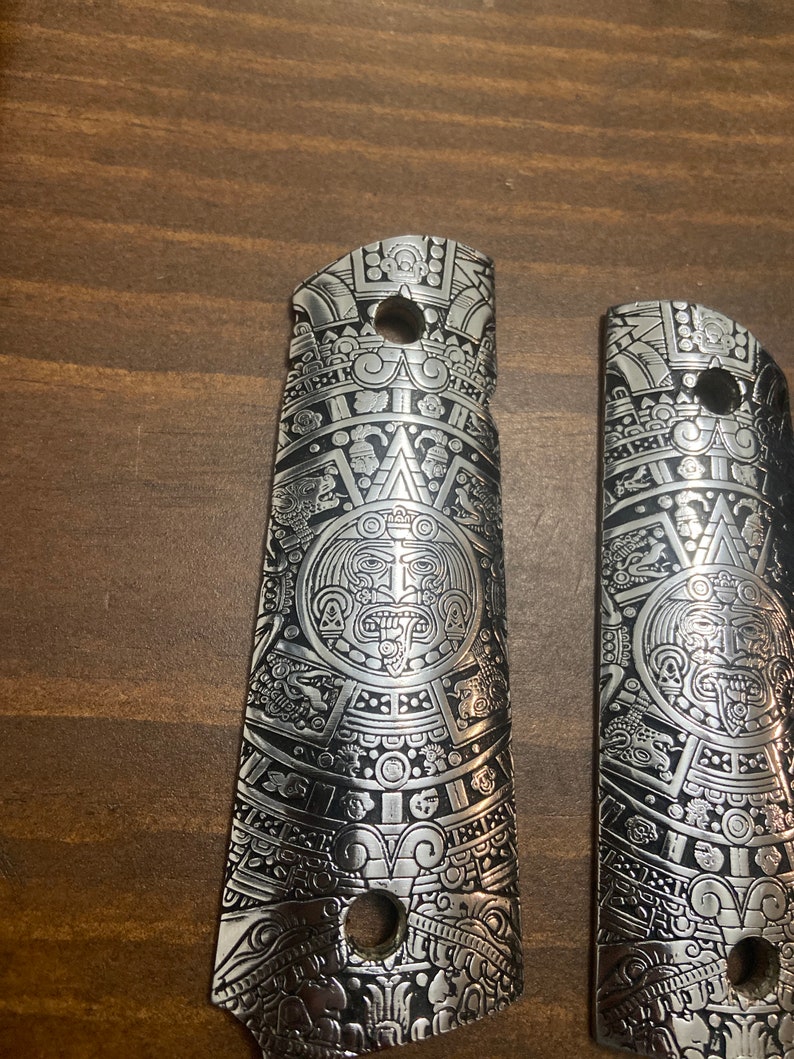 1911 Aztec Nickel Grips - Etsy