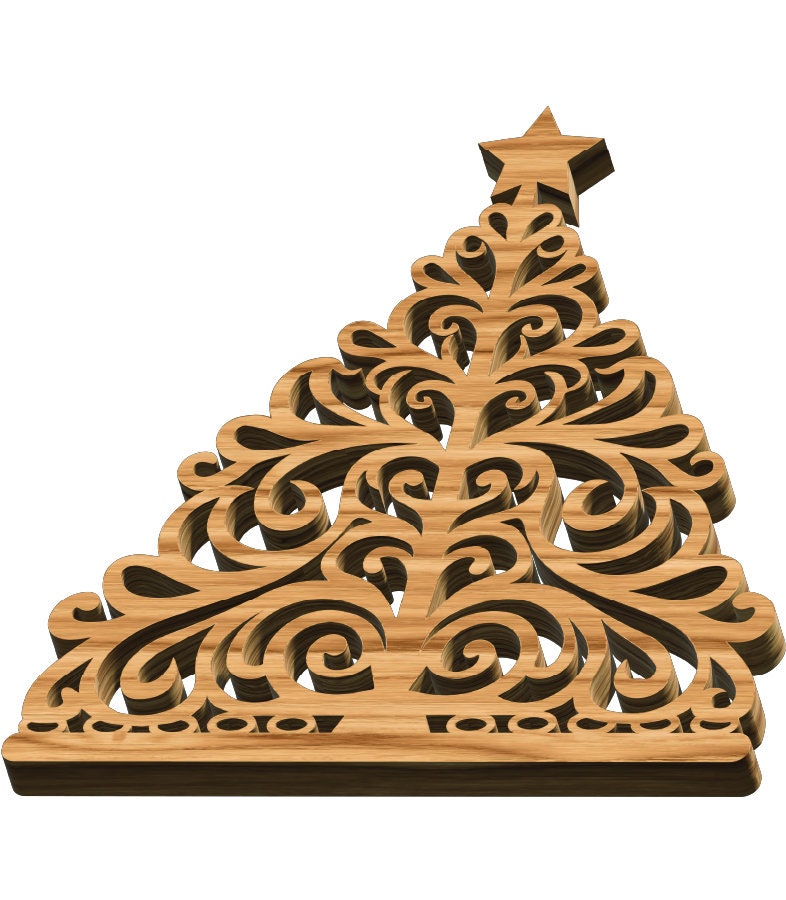 Christmas Tree Scroll Saw Pattern. - Etsy