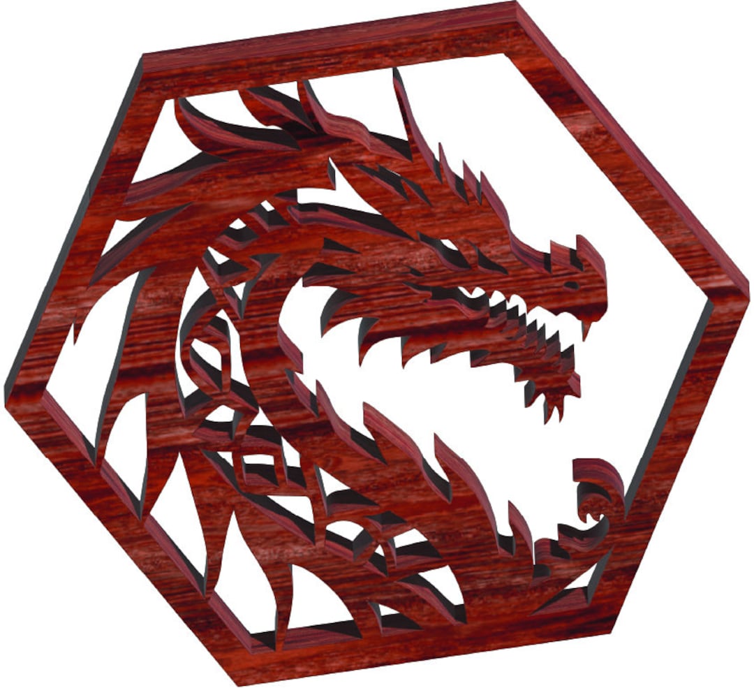 Dragon Scroll Saw Pattern. PDF and SVG Files. Immediate Download ...