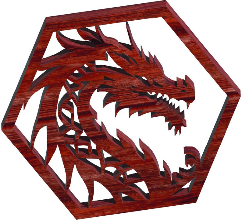 Dragon Scroll Saw Pattern. PDF and SVG Files. Immediate Download. - Etsy Australia