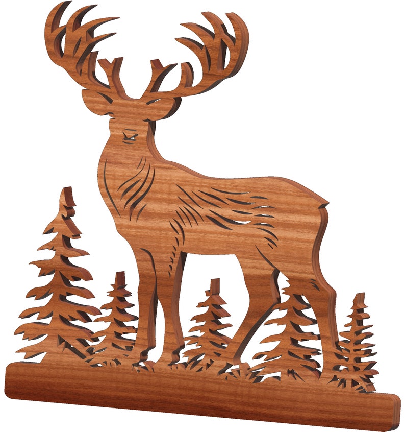 Deer Scroll Saw Pattern. PDF and SVG Files. Immediate Download. - Etsy UK