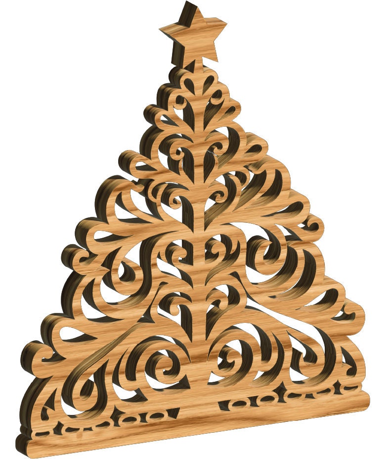 Christmas Tree Scroll Saw Pattern. - Etsy