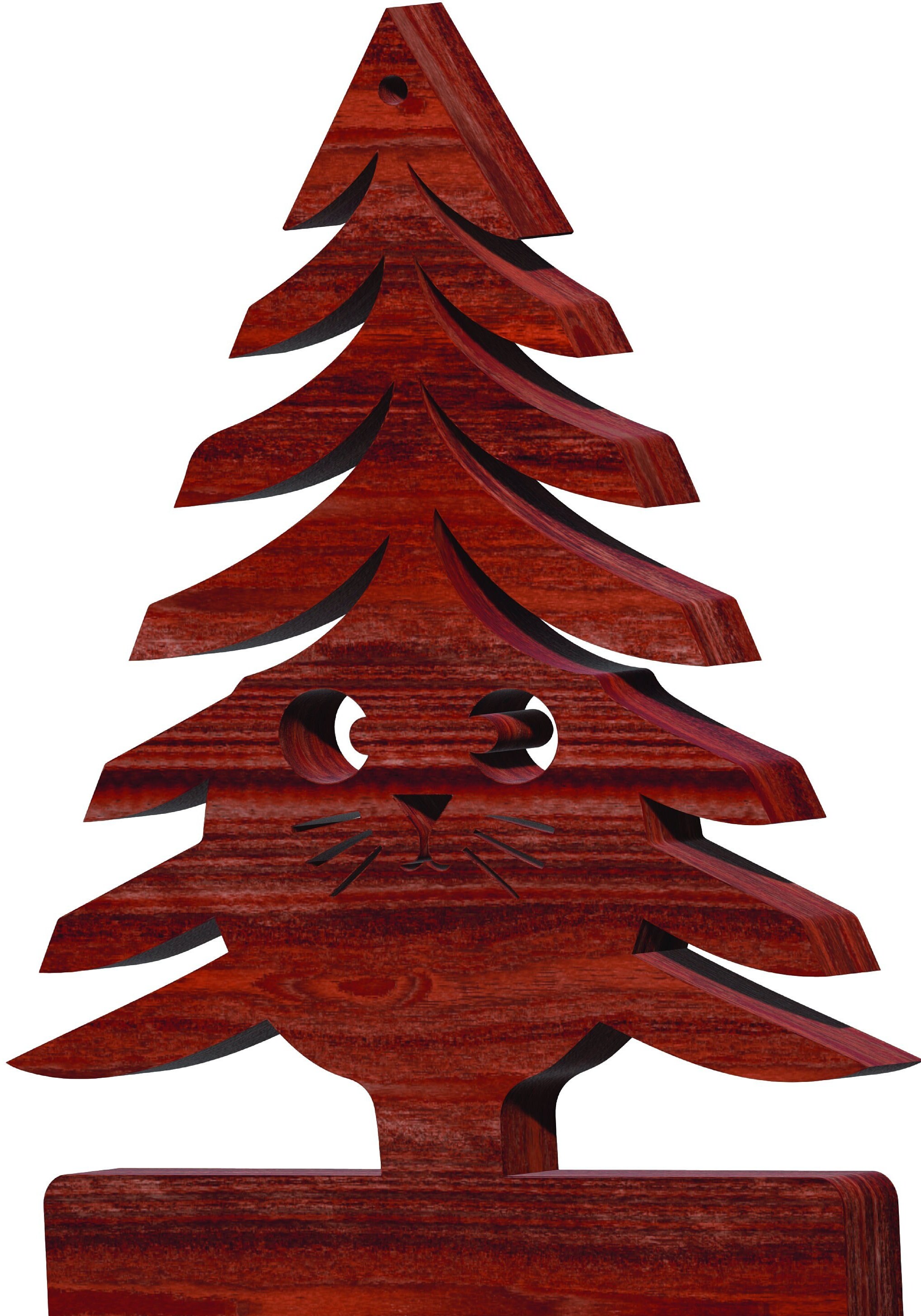 Cat Christmas Tree Scroll Saw Pattern - Etsy