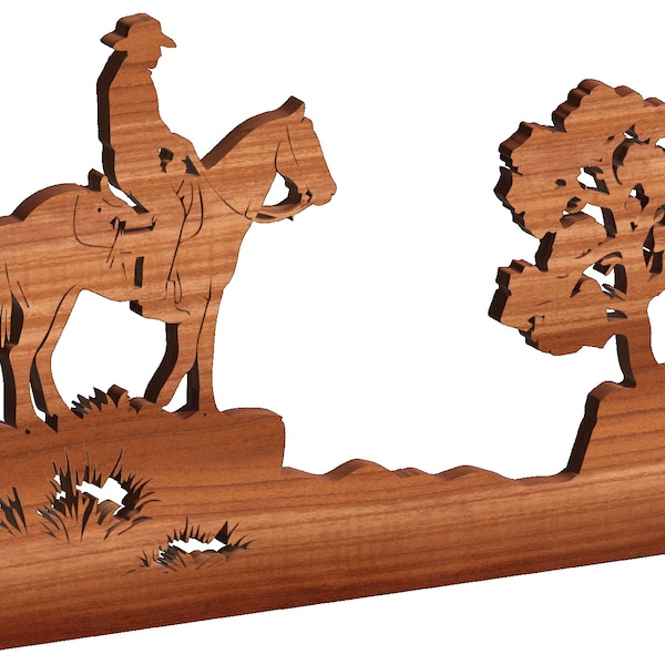 Cowboy Scroll Saw Pattern - Etsy