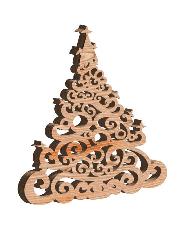 Fretwork Christmas Tree Scroll Saw Pattern - Etsy
