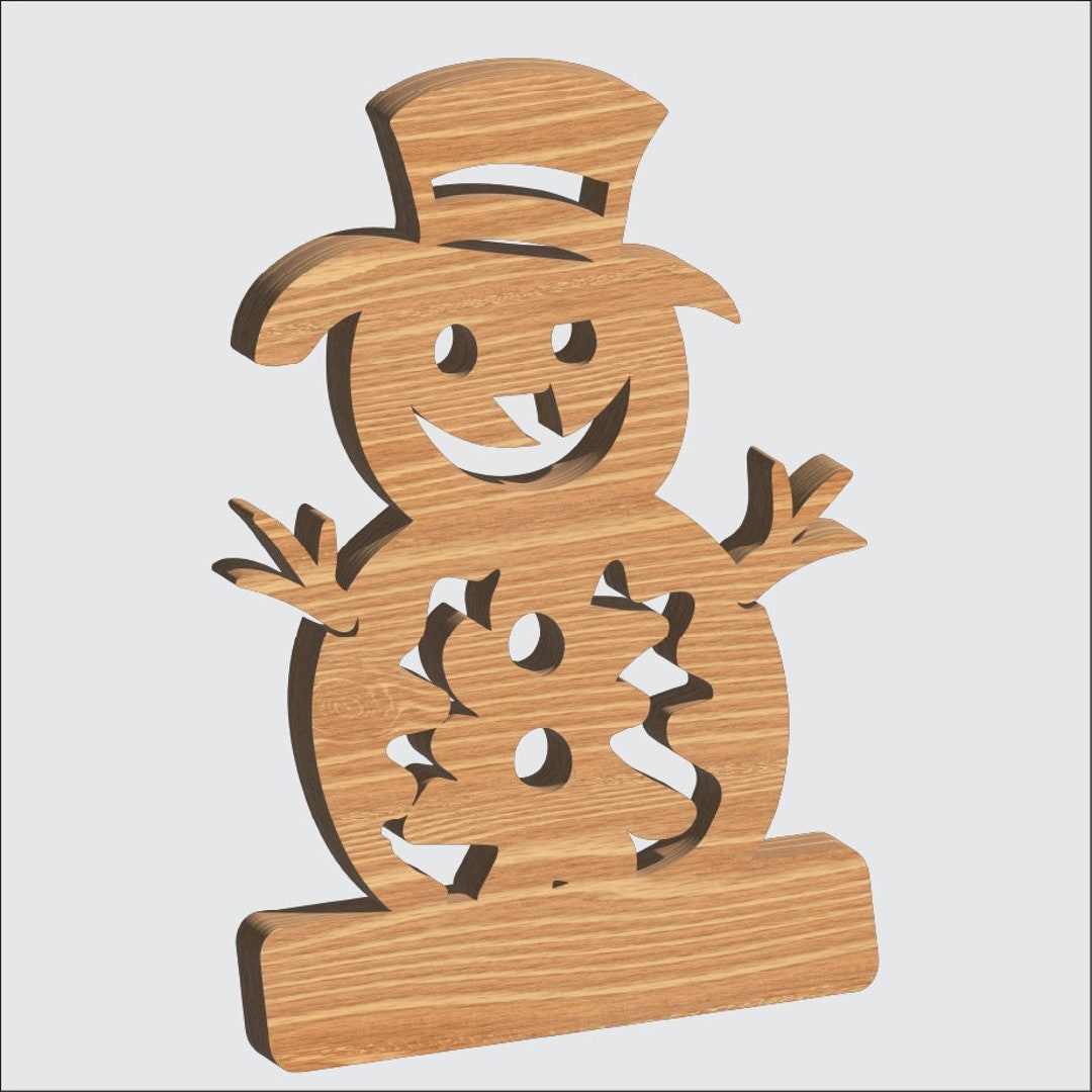 Happy Snowman Scroll Saw Pattern - Etsy