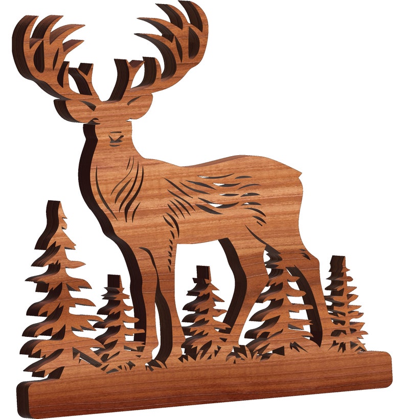 Deer Scroll Saw Pattern. PDF and SVG Files. Immediate Download. - Etsy Australia