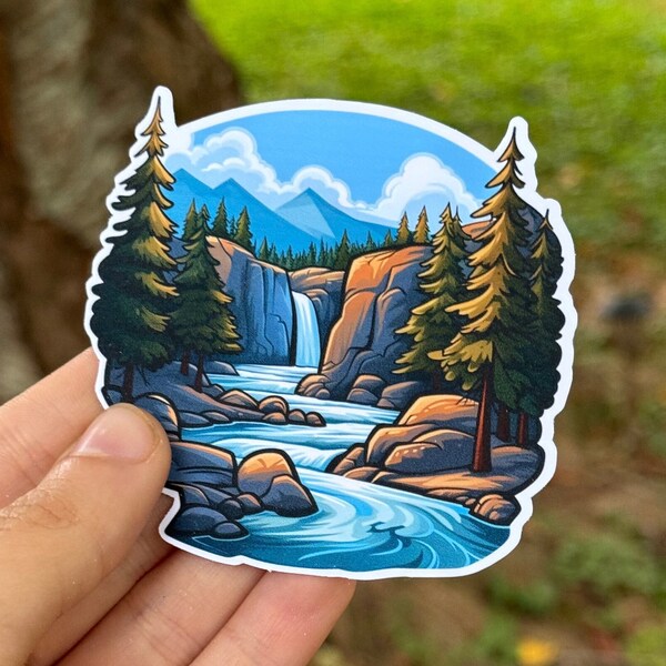 Waterfall Sticker - Etsy