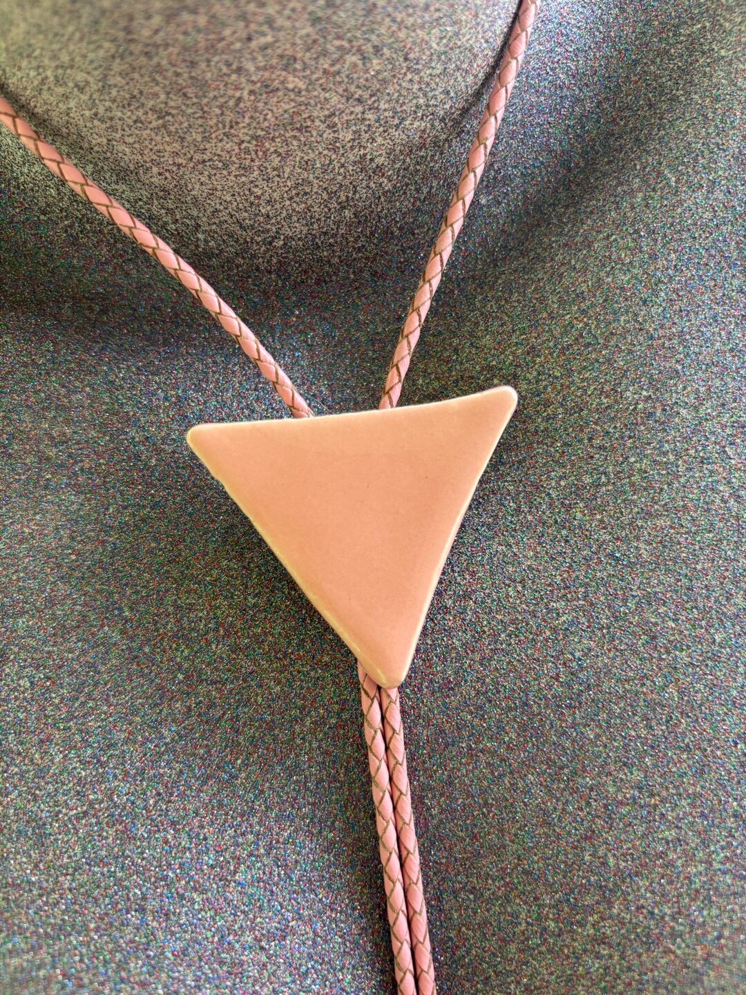 Pink Triangle Modern Handmade Ceramic Bolo Tie Jewelry - Etsy