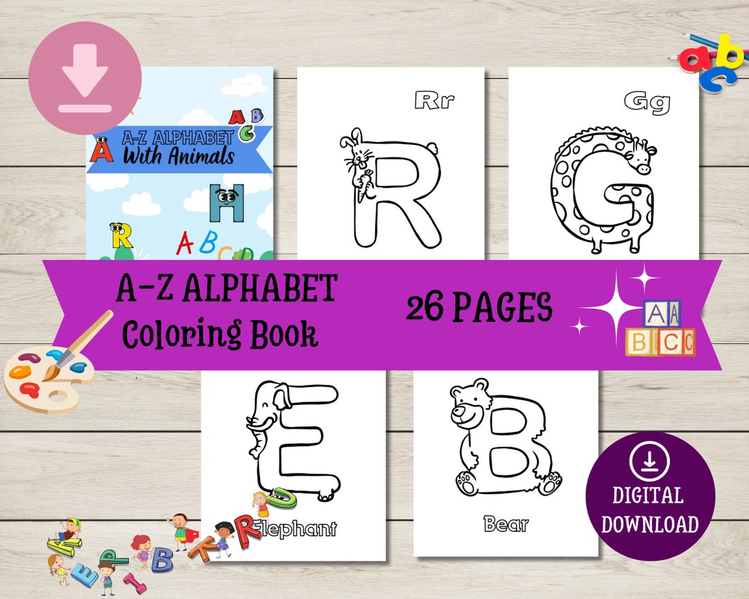 26 Alphabet Coloring Pages Toddler Activities Cute Coloring Print at ...