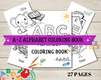 A-Z Alphabet Coloring Pages Printable, Kids Drawing Worksheets ...