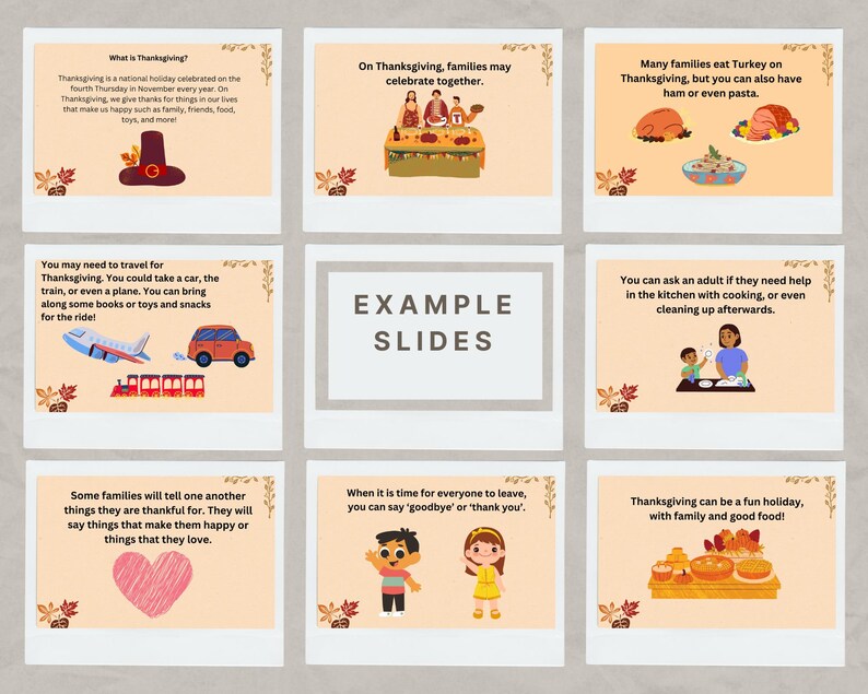 Thanksgiving Day Social Story - Etsy