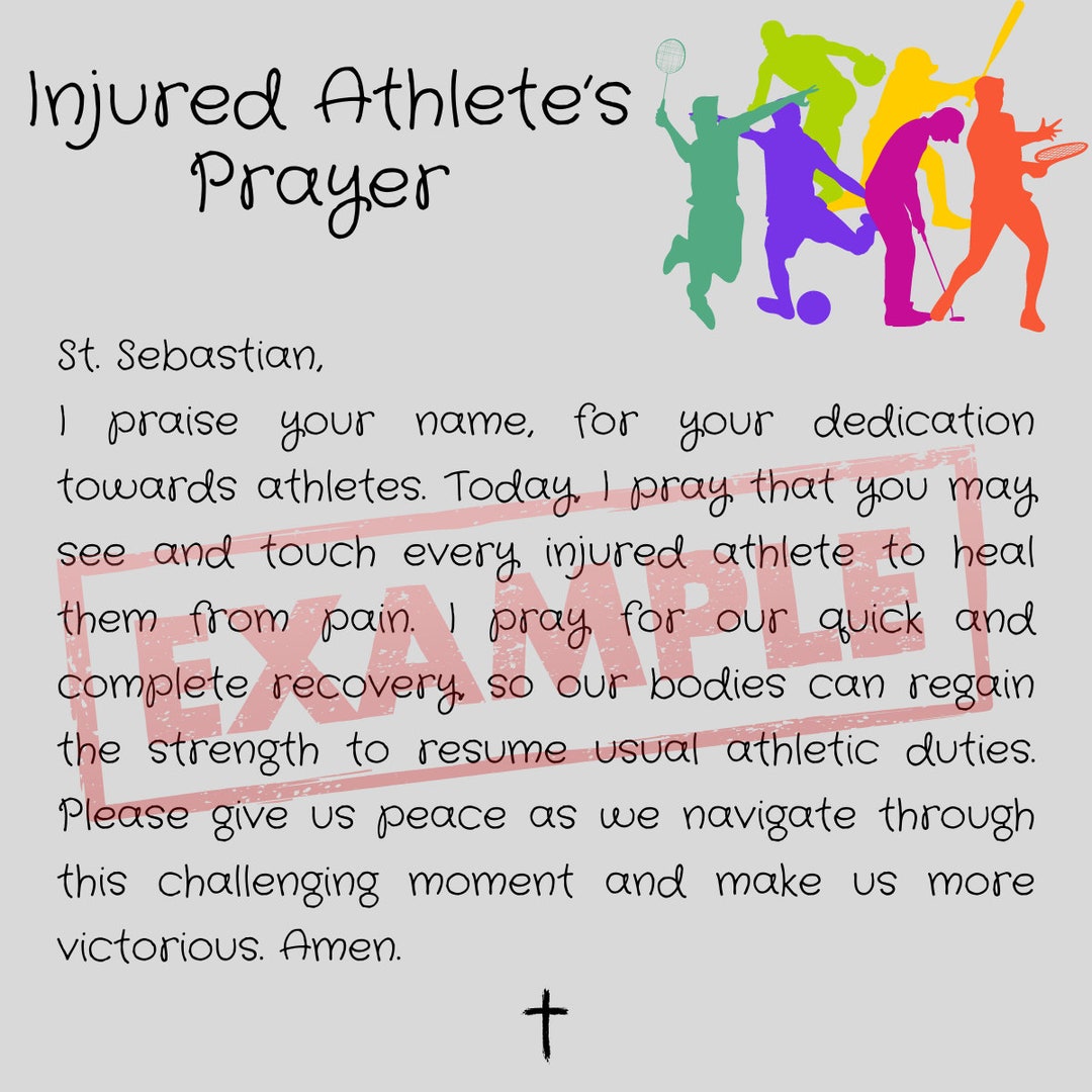 Injured Athlete's Prayer, Prayer or Blessing for Injured Players ...