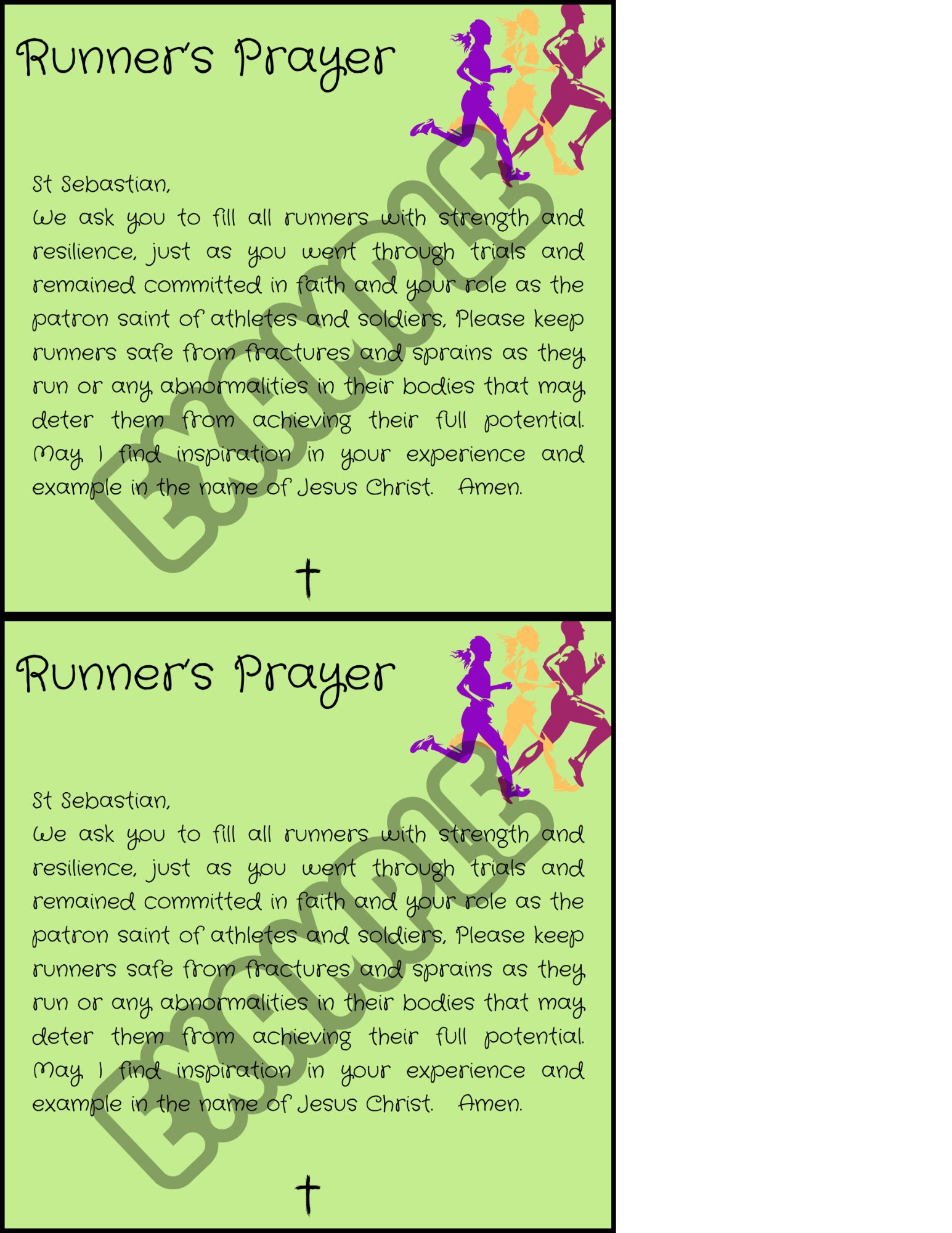 Runner's Prayer, Prayer for Runners, Runner's Blessing, Prayer for ...