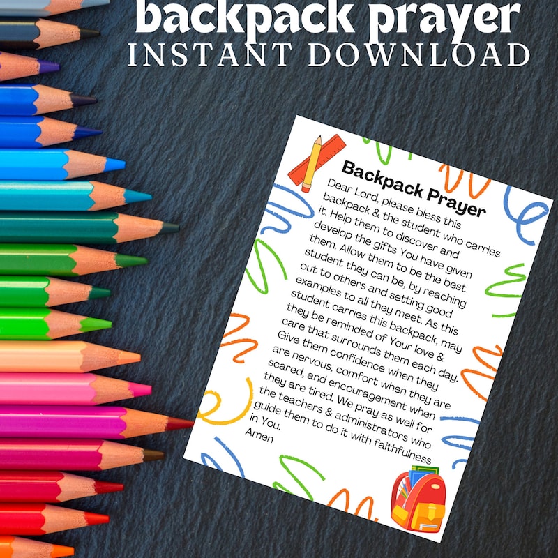 Backpack Blessing - Etsy